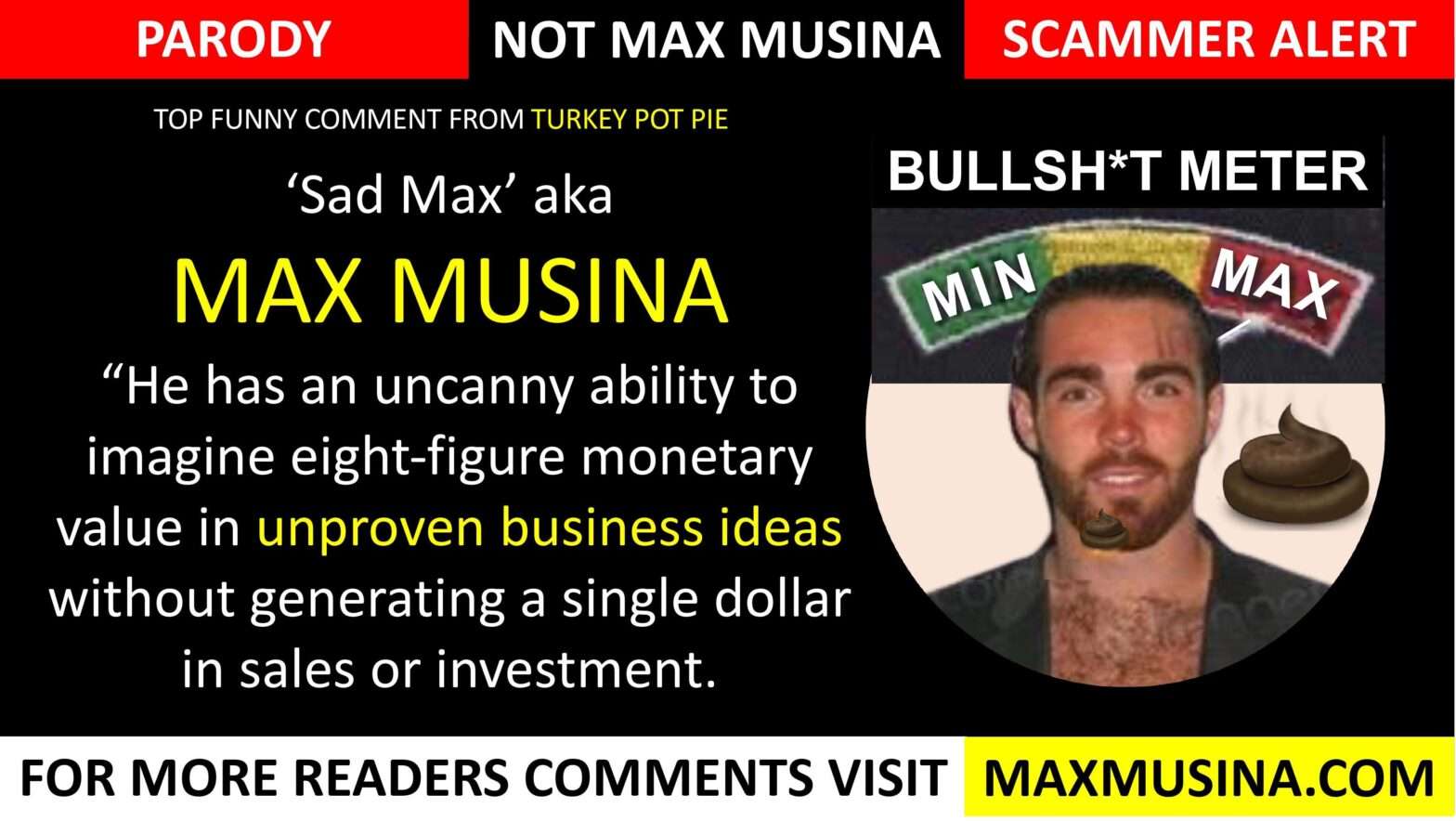 Meet the Muppet Show's Sad Max Musina: All Foam No Beer 2024